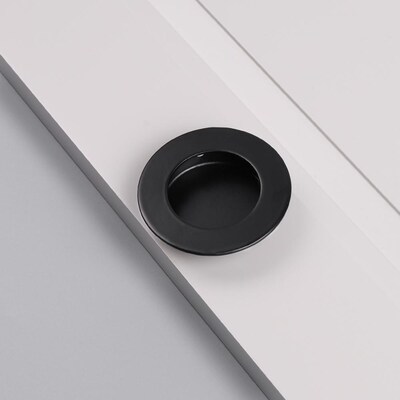 Matte black Cabinet Handles and knobs Recessed Flush Furnitu