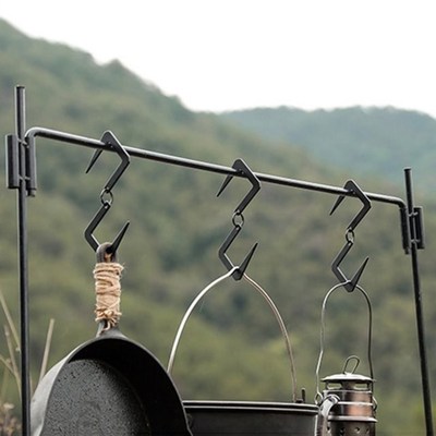 4pcs Hanging Hook S-Shaped Outdoor Triangular Pot Pan Cookwa