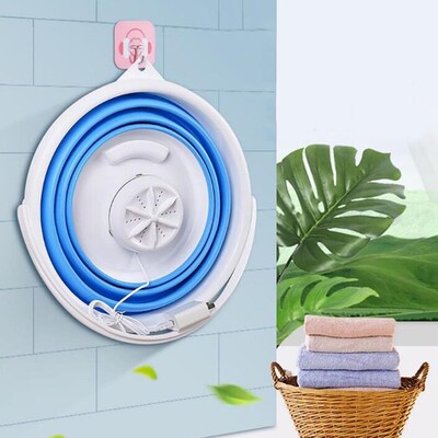 Foldable Mini Washing Machine Portable Personal Rotating Tur