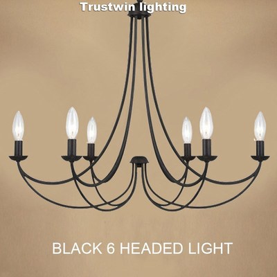 Chandelier Light Lamp LED Droplight Arcuate Modern Iron LED