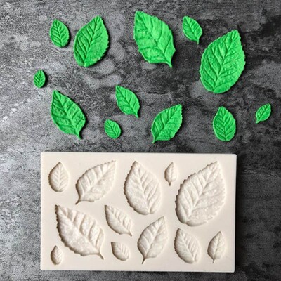 2021 New DIY Leaf Press Molding Foil Mold Silicone Mold Cake