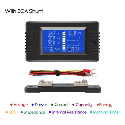 LCD Display Digital Current Voltage Solar Power Meter Multim