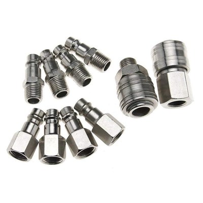 10 PCs Euro Hose Fitting Male Female Quick Release Air Line