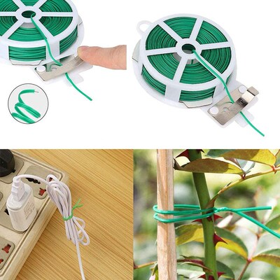 Home Garden Flower Plant Twist Tie Cable Plastic Wire Bindin