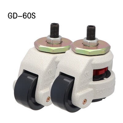 2pcs GD-60S Leveling Adjusted Caster Nylon Wheel Industrial