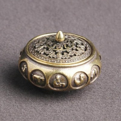 Brass Chinese Zodiac Decoration Home Office Desk Sandalwood