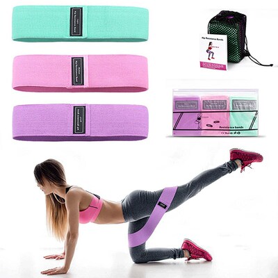 3PCS/Lot Yoga Resistance Bands Set Booty Band Workout Exerci