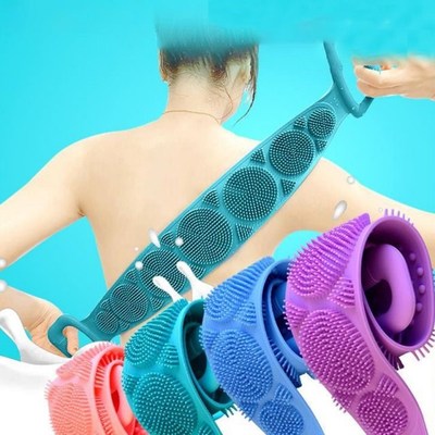 Silicone Body Belt Wash Bath Brush Belt Shower Long Silicone