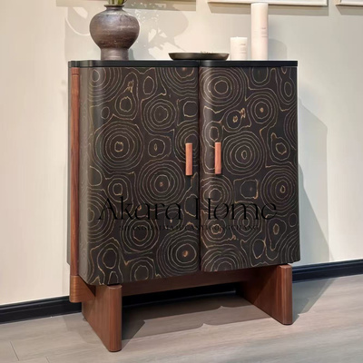 中古实木餐边柜设计师家用复古高级感艺术储物柜别墅靠墙玄关柜