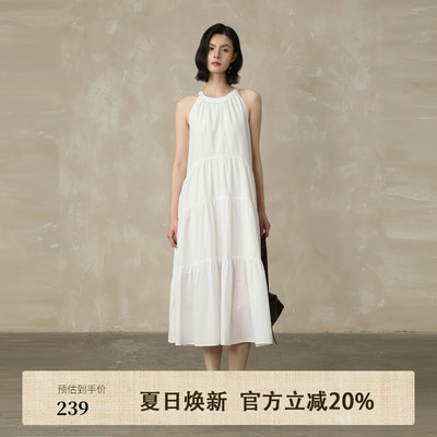 AIRIQI夏季新款挂脖廓形连衣裙