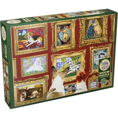 Cobblehill-狗狗与画展1000片-进口正品拼图益智解压烧脑玩具潮玩