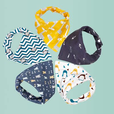 Civarua Kids 5Pcs/Lot Baby Bandana Drool Bibs  Organic C
