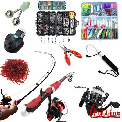 Fishing Rod and Reel and Fishing Tool Set Luminous Fish Bell
