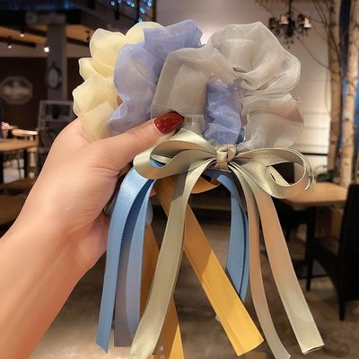 French Girl Temperament Ribbon Bow Knot Large Intestine Hair
