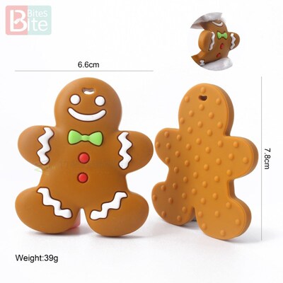 1pc Silicone Teether Christmas Gifts Tree Snowflake Pacifier