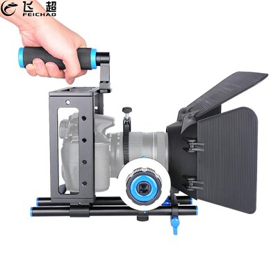 DSLR Camera Rabbit Cage Rig Handle Stabilizer Follow Focus