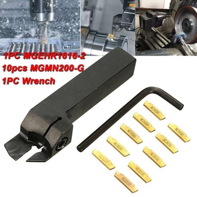 1pc Stainless Steel MGEHR1616-2 + 1pc Wrench + 10pcs MGMN200