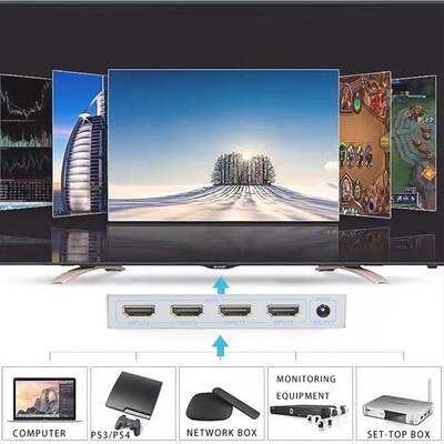 Hdmi5 Input and 1 Output Switch, 4 Inputs and 1 4K Hd Output