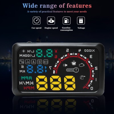 /BORiT niversal 5.5 Inch HD Head-p Display OBDII Overspeed W