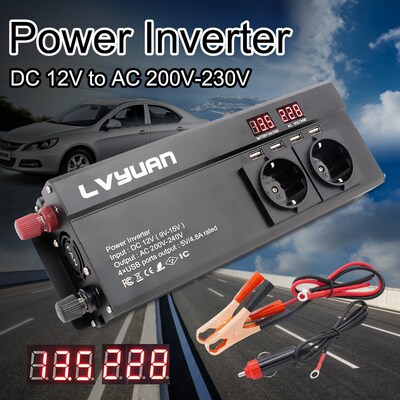 Inversor 12 v 220 v 6000W Power Inverter E   3AC Outlets 4 S