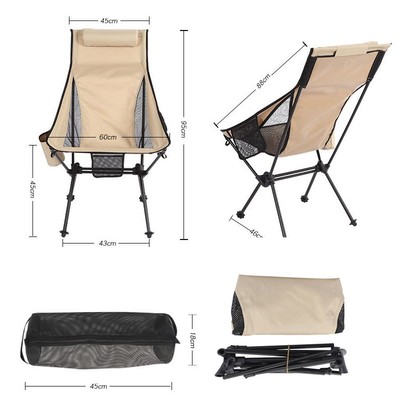 Outdoor Ultralight Camp Chair Oxford Cloth Portable Folding