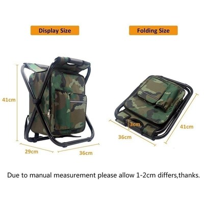 2 In 1 Outdoor Camping Folding Backpack Stool Fishing Chair