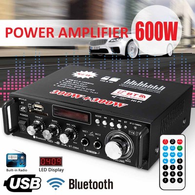 300W+300W 12/220V 2 Channel HIFI Audio Stereo Power Amplifie