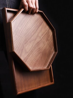 Northern Europe Household Wooden Kitchen Trays Solid Rectang