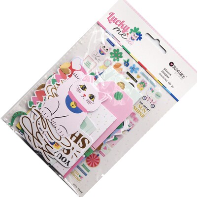 CRZCrafter 138pcs Printed Paper Diecuts Shapes Paper Epheme