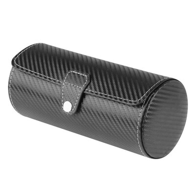 Luxury Watch Display Gift Box Case Roll 3 Slot Wristwatch Ne