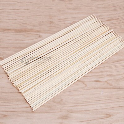50Pcs Long Bamboo Skewers Wooden Sticks BBQ Barbecue Shish K