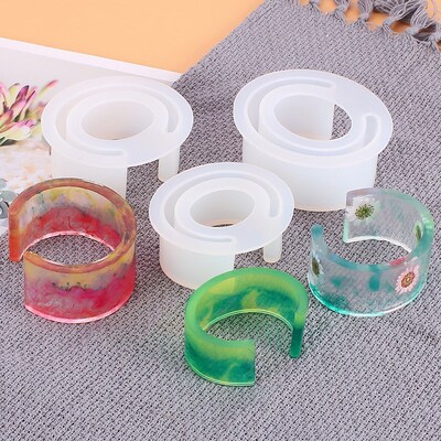 1PC Open Cuff Silicone Mold Making Wide Bracelet Bangle DIY