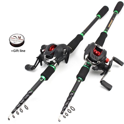 1.8M 2.1M 2.4M 2.7M Fishing rod with reel Casting Rod and Ca