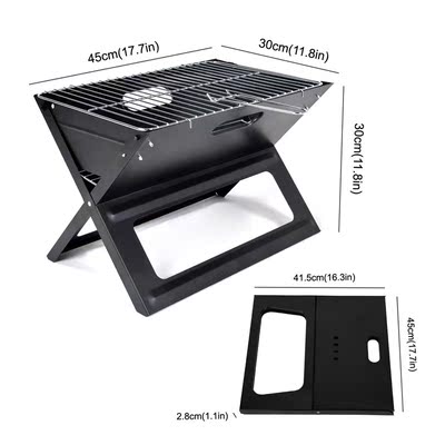 Foldable Charcoal Grill Portable X Shape BBQ Grill Outdoor S