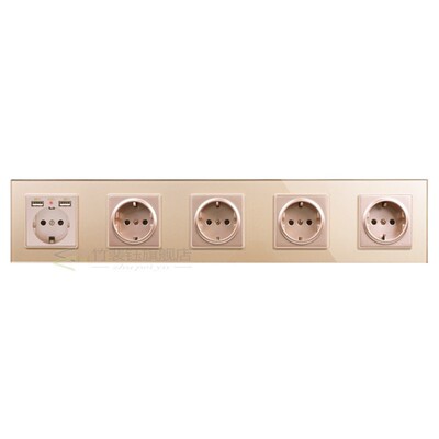 COSWALL 16A 1/2/3/4/5 Gang Russia Spain E Standard Wall Sock