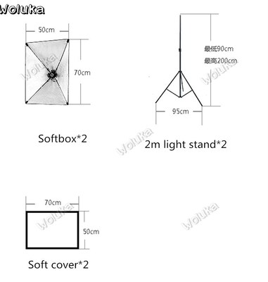 LED softbox Double photographic lamp set small studio micro