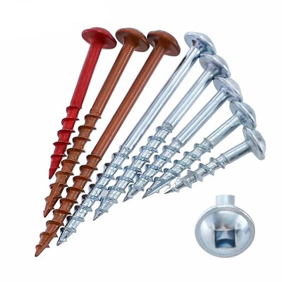 100Pcs 25-63mm SQ2 Pocket Hole Screw Coarse Thread Woodworki