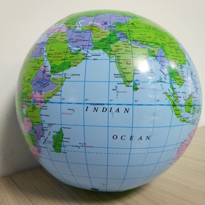 30cm Inflatable Globe World Earth Ocean Map Ball Educational