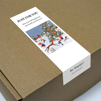 gytz3992跨境圣诞节通用迷你超大不干胶贴纸定制封口贴空白可手写