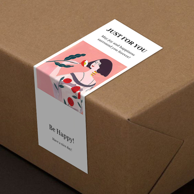 gytz4191妇女节通用迷你超大不干胶贴纸定制封口贴空白可手写包装