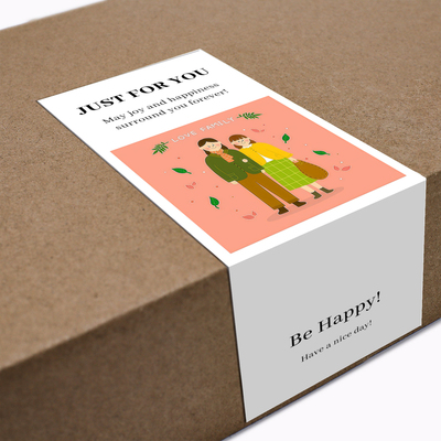 gytz5827父亲节通用迷你超大不干胶贴纸定制封口贴空白可手写包装