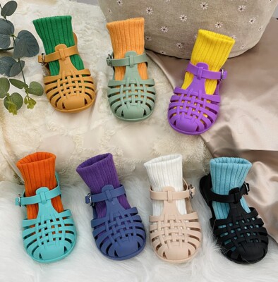 Baby Gladiator Sandals Breathable Hollow Out Shoes Pvc Summe