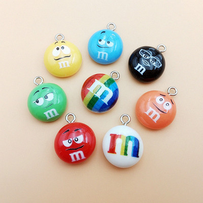 20pcs/pack Chocolate Beans  Resin Charms  Cute Pendant Earri