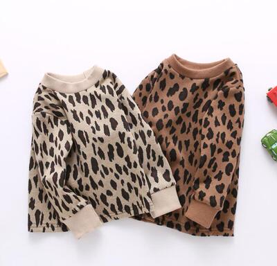 Citgeett Autumn Kids Baby Boys Leopard Printed Long Sleeve C