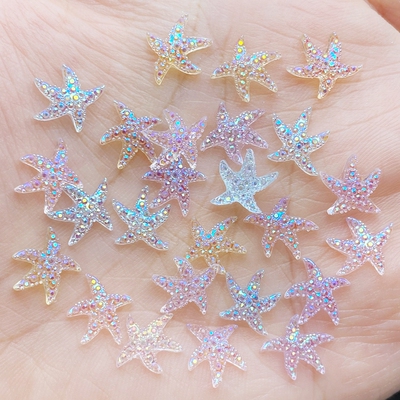 100Pcs New Cute Mini Starfish Resin Figurine Crafts Flatback