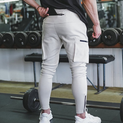 Multi-pocket Joggers Sweatpants Autumn Track Pants Men Gym F