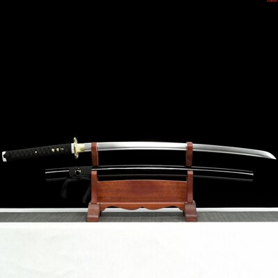 锻打刀剑1045中碳钢日式指挥刀防身冷兵器影视宝剑Katana未开刃