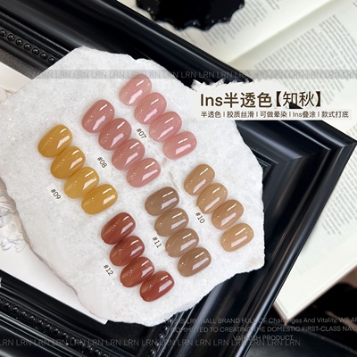 ins秋冬晕染色知秋系列6色套装罐装5g高级晕染自然半透甲油胶