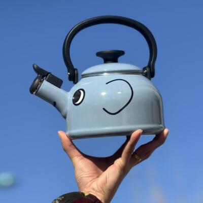 日本Fuji Horo动物水壶熊猫大象富士搪瓷珐琅家用烧水壶茶壶煮茶