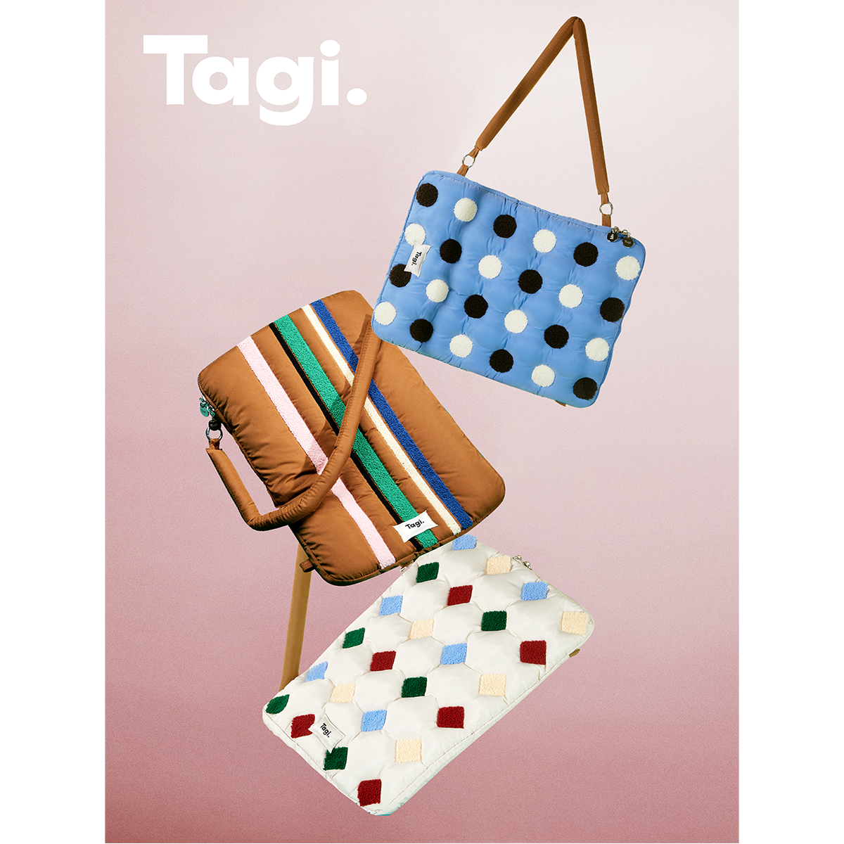 Tagi. OK砰砰电脑包"Put-put"充棉刺绣可爱枕头手提笔记本包女_虎窝淘